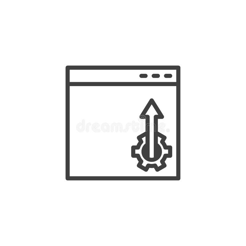 Website Optimization Line Icon Stock Vector - Illustration of outline ...