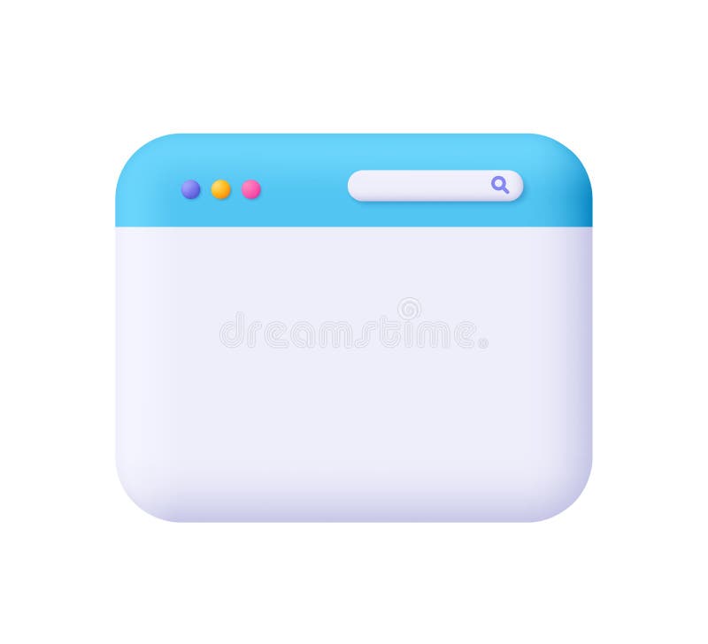 Website Page, Browser Window with Tab and Search Bar. Stock ...