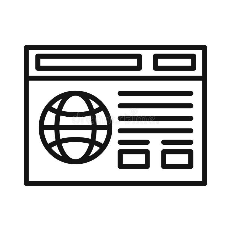 Website Page Icon Color Illustration Design Stock Vector - Illustration ...