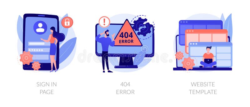 Website Page Interface Abstract Concept Vector Illustrations. Stock ...