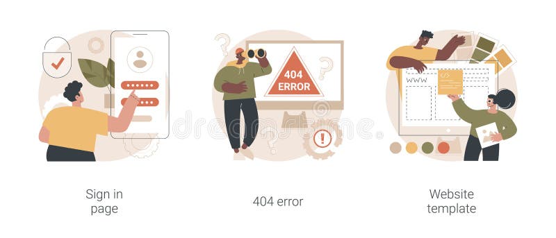 Website Page Interface Abstract Concept Vector Illustrations. Stock ...