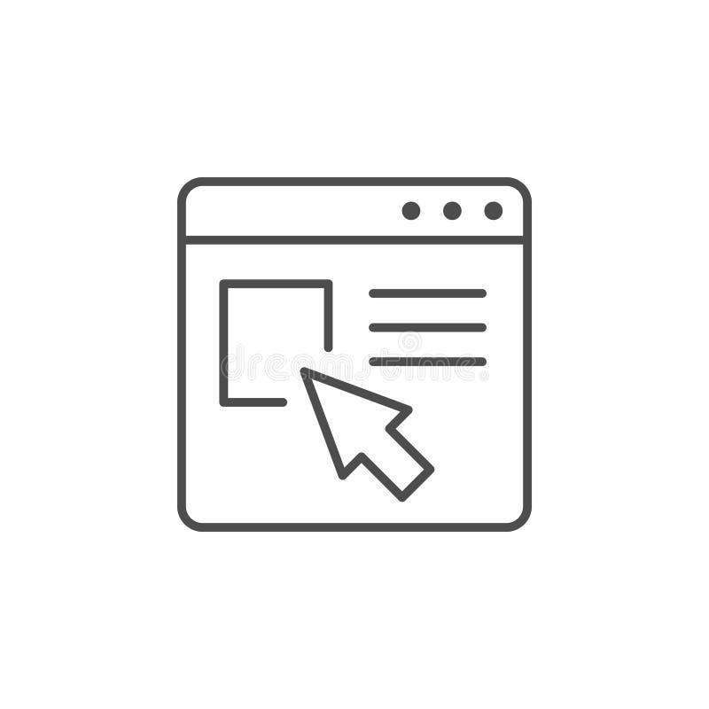 Responsive Website Line Outline Icon Stock Vector - Illustration of ...