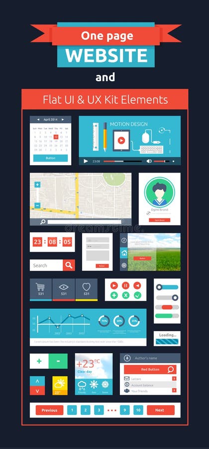 Website Page Template. Web Design Stock Vector - Illustration of ...