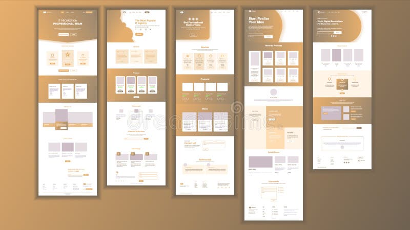 Website Page Set Design Vector. Responsive Web Pages Design Concept. UX ... Website Page Set Design Vector. Responsive Web Pages Design Concept. UX ...