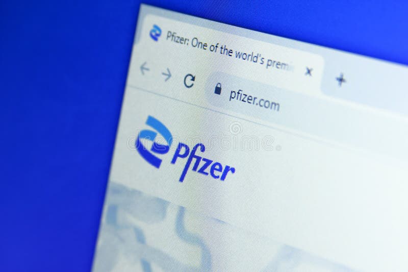 Pfizer company logo editorial stock photo. Image of commercial - 296865318
