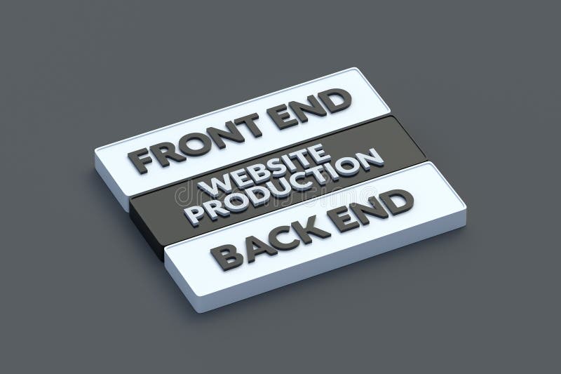 Website Production Words on Button. Web Design Concept Stock ...