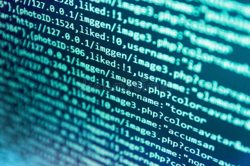 . Programming Code on Computer Screen Stock Photo - Image of meta ...