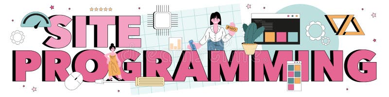 Programming Typographic Header Idea Of Coding Testing And Writing Program Stock Vector