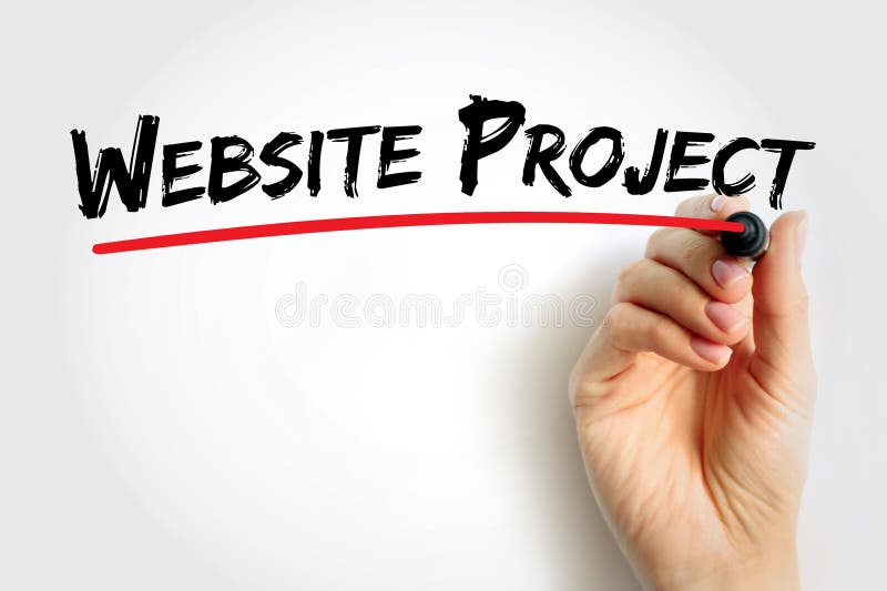 Website Project Text Concept for Presentations and Reports Stock Image ...