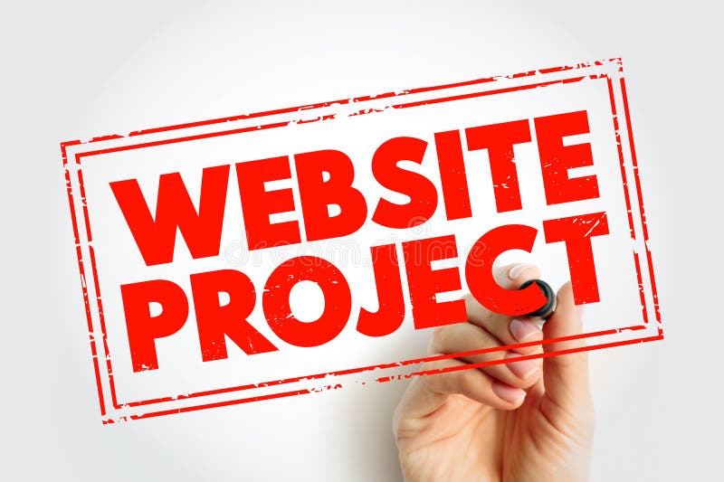 Website Project Text Concept Stamp for Presentations and Reports Stock ...