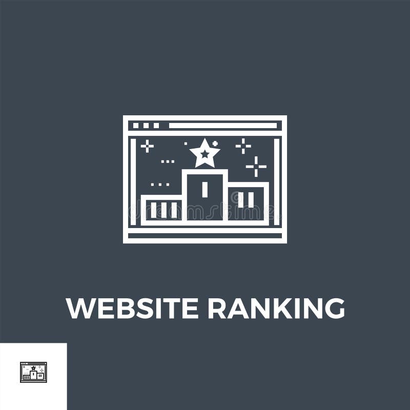 Website Ranking Line Icon stock vector. Illustration of line - 215827052