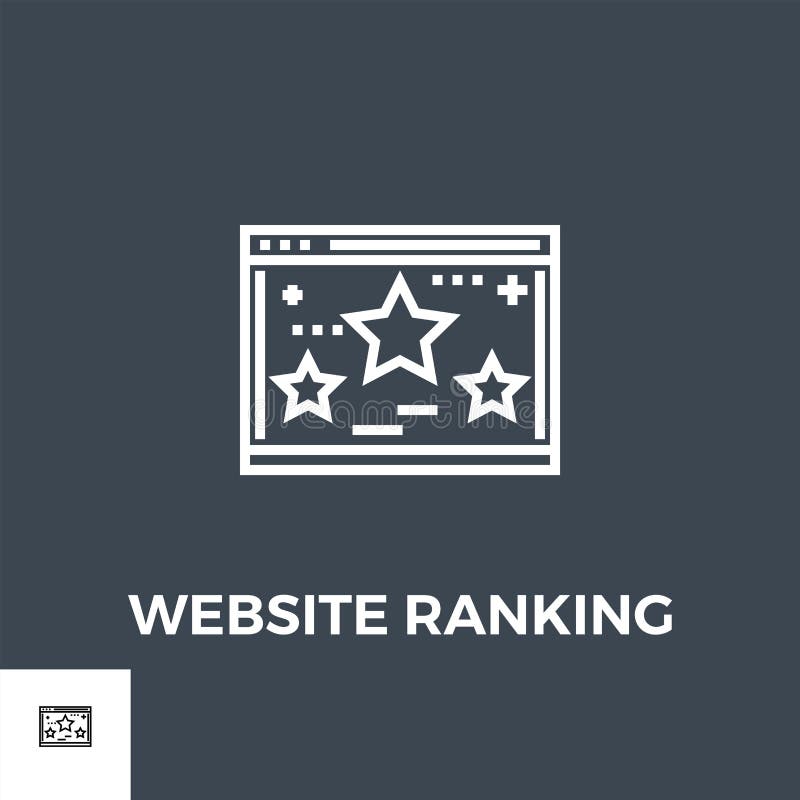 Website Ranking Line Icon stock vector. Illustration of rank - 217673676