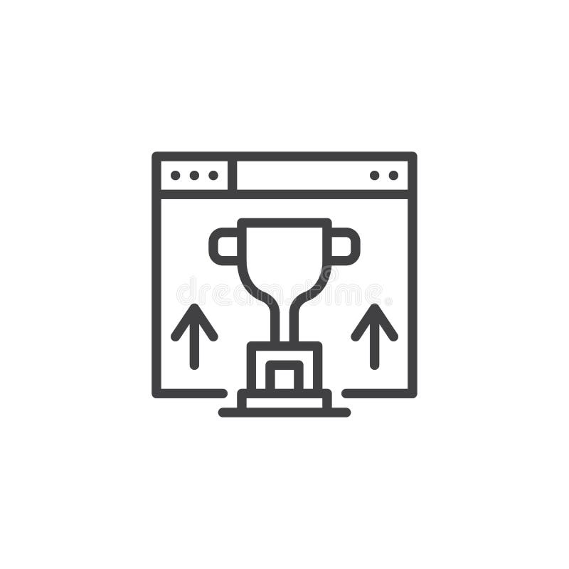 Website Ranking Outline Icon Stock Vector - Illustration of editable ...