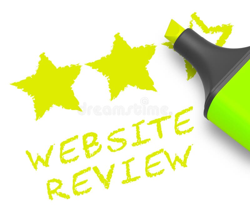 Website Review Means Site Performance 3d Illustration Stock ...