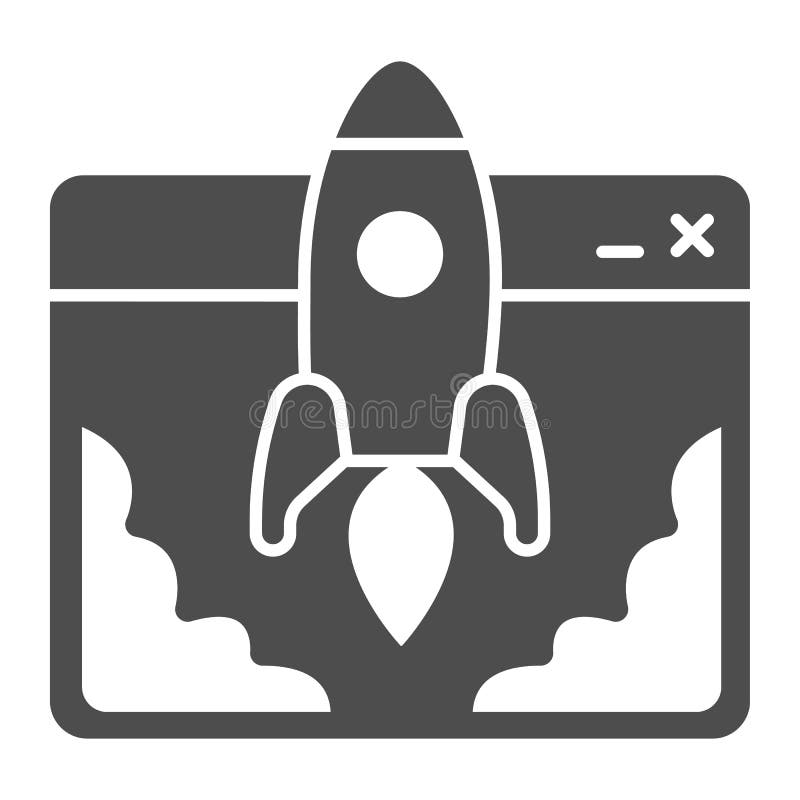 Launch Solid Fill Outline Icon Design Illustration. Media Control ...