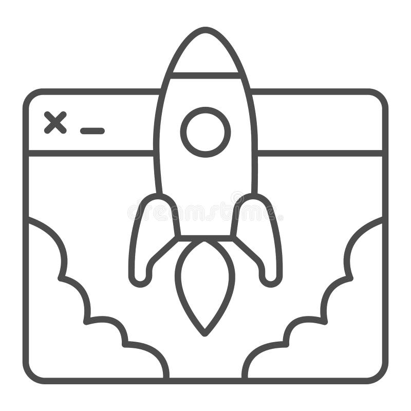 Rocket Startup Launching Outline Stock Illustrations – 238 Rocket ...