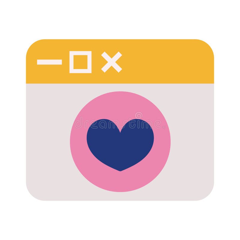 Website Romantic Love Message Isolated Icon Design Stock Vector ...