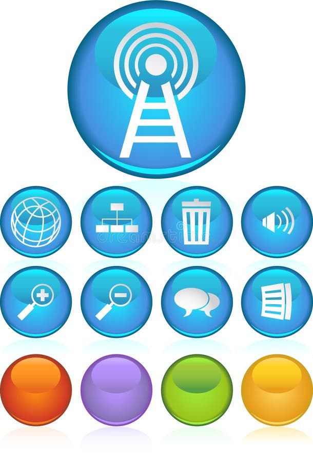 Round Web button stock vector. Illustration of icons - 21760502