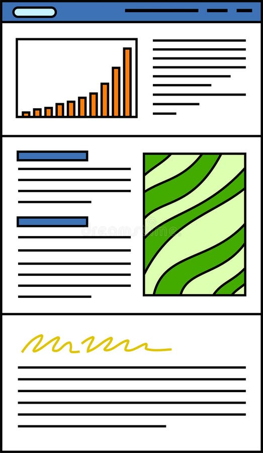 Website Screen for Smartphone Stock Vector - Illustration of blog ...