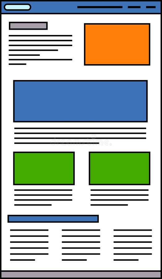 Website Screen for Smartphone Stock Vector - Illustration of positional ...