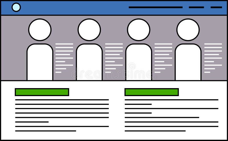 Website screen view stock vector. Illustration of homepages - 220442458
