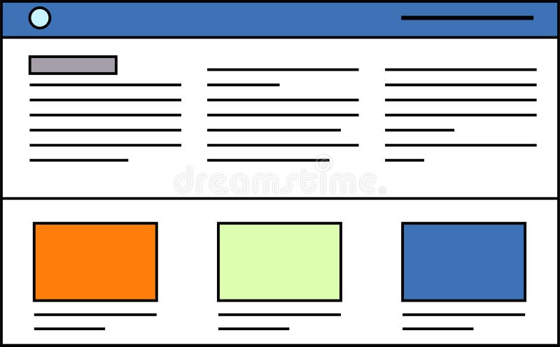 Website screen view stock vector. Illustration of computer - 220442463