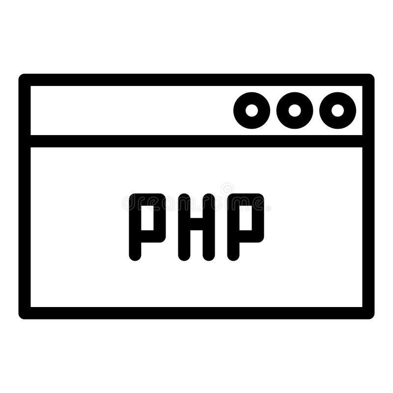 Website Script Code Line Style Icon for Application and Website Stock ...