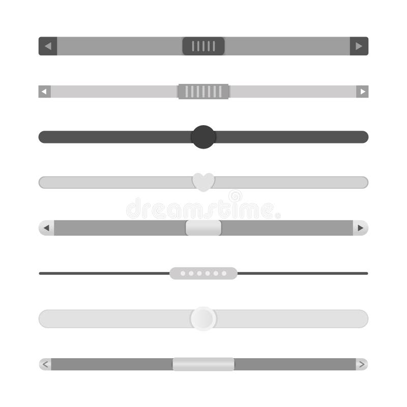 Vector Scroll Bar, Scrollbar, Slider. Stock Illustration - Illustration ...
