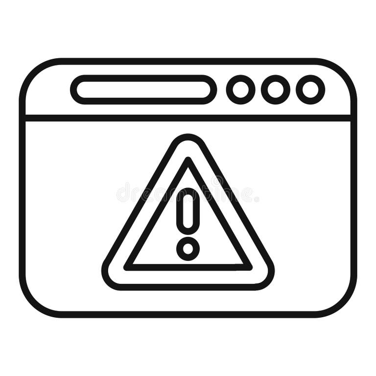 Website Security Alert Warning Attention Error Message Stock Vector ...