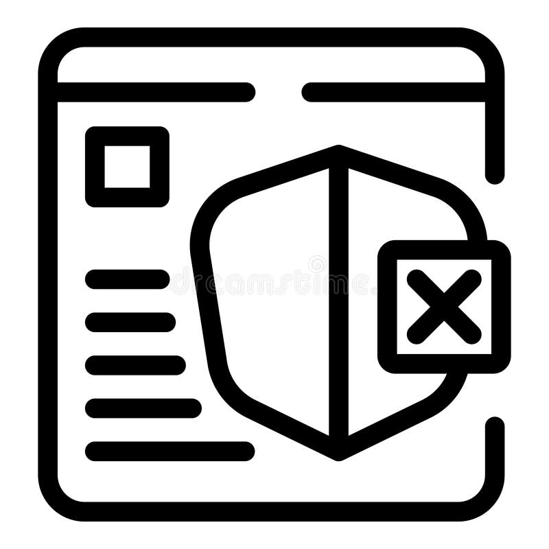 Website Security Error Message Showing Security Threat Stock Vector Illustration Of Cybercrime
