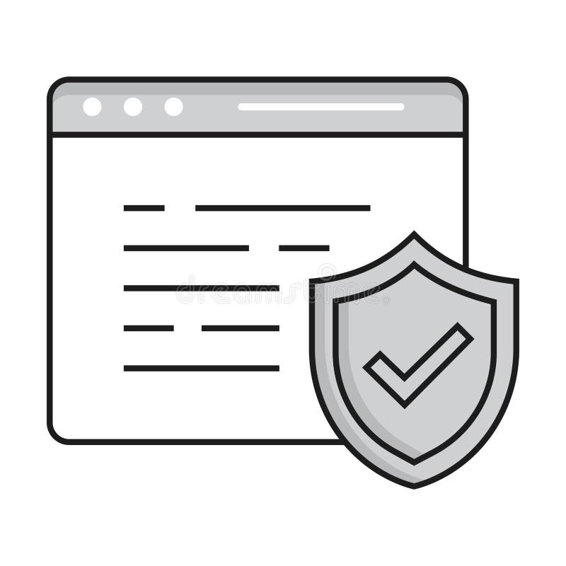 Website Security Icon. this Icon Represents Safety and Defense Against ...