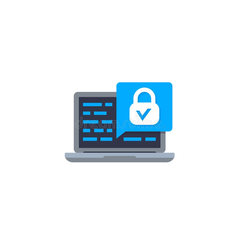 Website Security Test, Vector Icon Stock Vector - Illustration of test ...