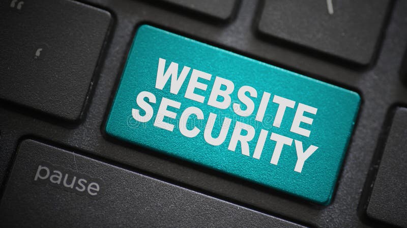 Website Security Text Button on Keyboard Stock Image - Image of address ...