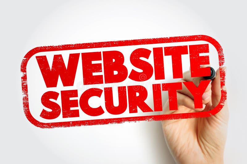 Website Security Text Stamp, Concept Background Stock Illustration - Illustration of software ...