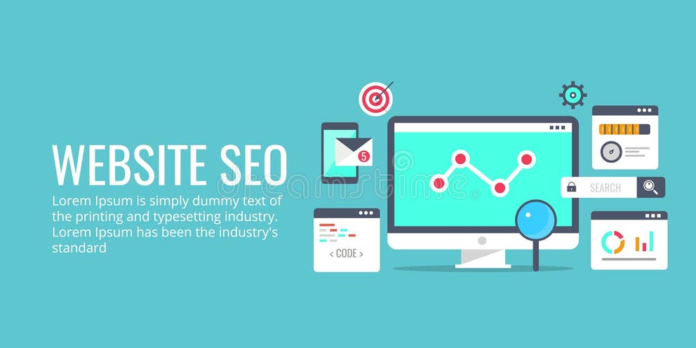 Seo Optimization, Programming Process, Web Analytics Concept. Flat ...