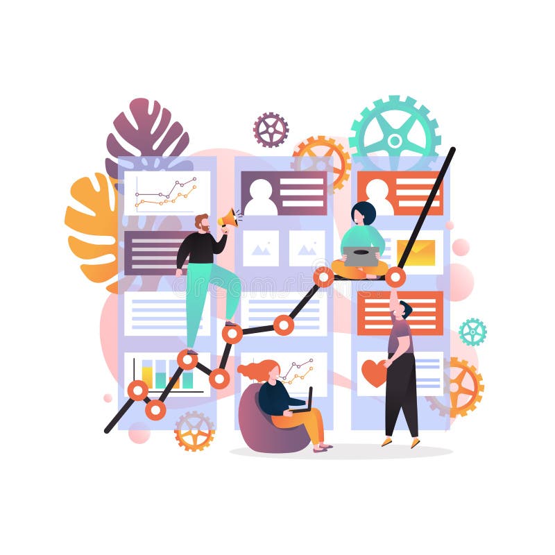 Line Web Concept for Computer Science Stock Illustration - Illustration ...