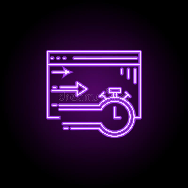 Website Session Icon. Elements of Web Development in Neon Style Icons ...