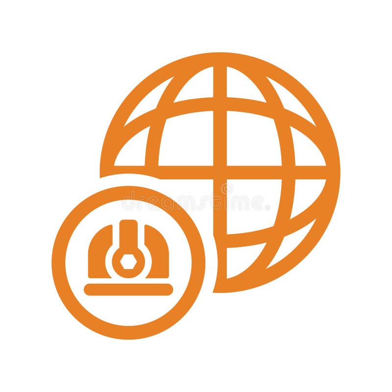 Website Settings Icon. Orange Color Vector Eps Stock Illustration ...