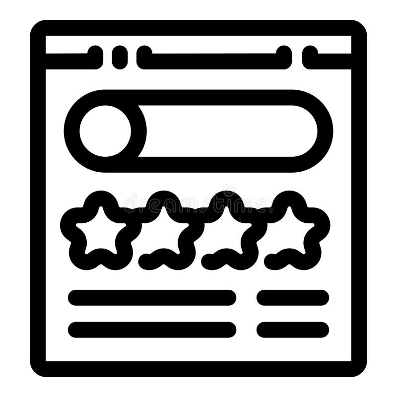 Website Showing Customer Feedback with Five Star Rating System Stock ...