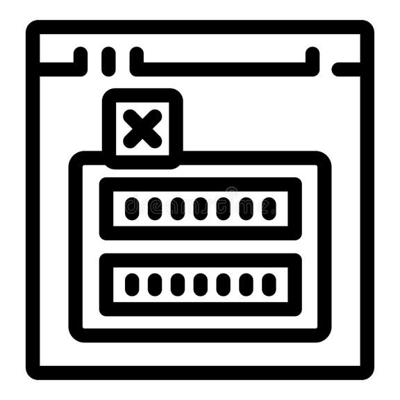 Website Showing Server Down Error Message with Cross Mark Icon Stock ...