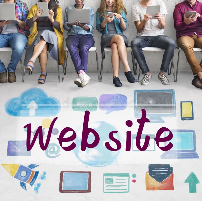 Website Social Media Connection Network Concept Stock Illustration ...