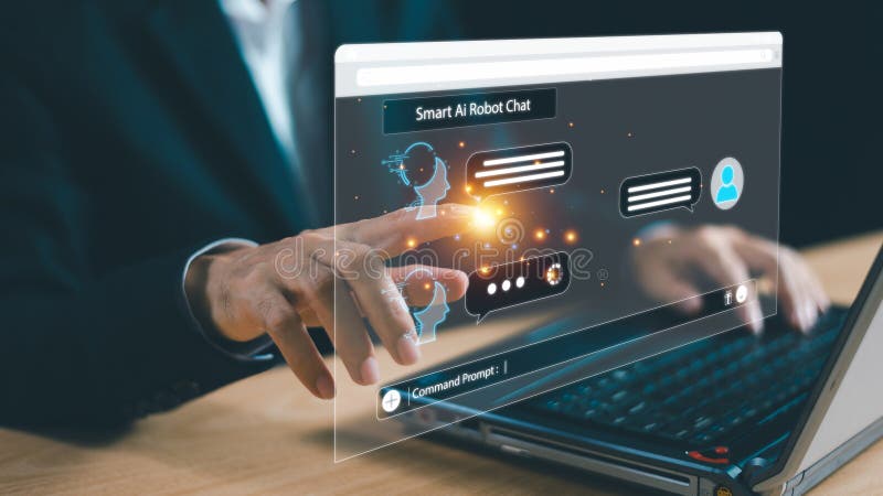 Website Software Chat AI Conversation Support Customer Stock Photo ...