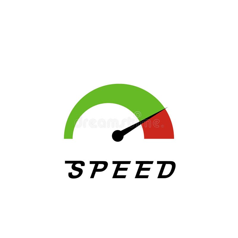 Website Speed Loading Time. Web Browser with Speedometer Test Showing ...