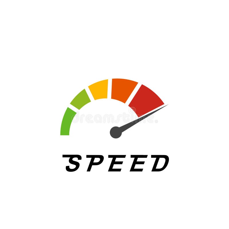Website Speed Loading Time. Web Browser with Speedometer Test Showing ...