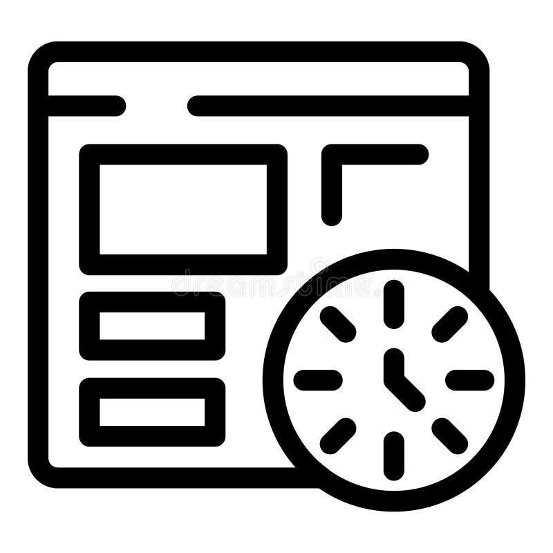 Website Speed Optimization Showing Time Taking To Load Stock Vector - Illustration of delivery ...