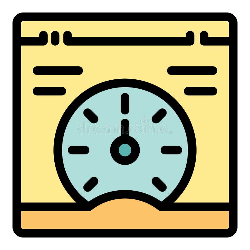 Website Speed Test Showing Fast Loading Time Icon Stock Illustration ...