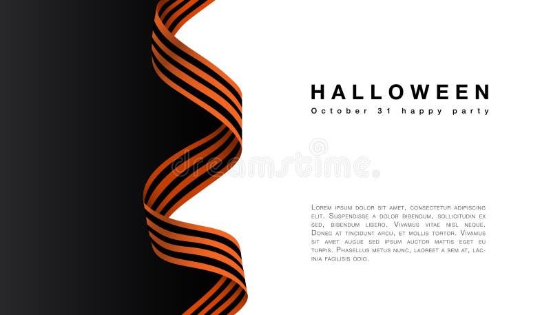 Website Spooky Header or Banner with Halloween Ribbon Stock Vector ...