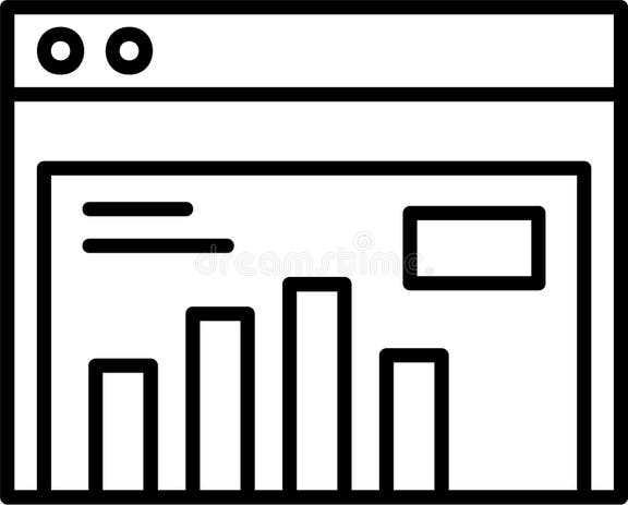 Website Statistics Outline Vector Icon Stock Vector - Illustration of ...