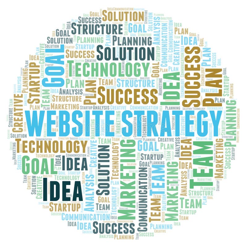 Creative Website Word Cloud, Made with Text only. Stock Illustration ...