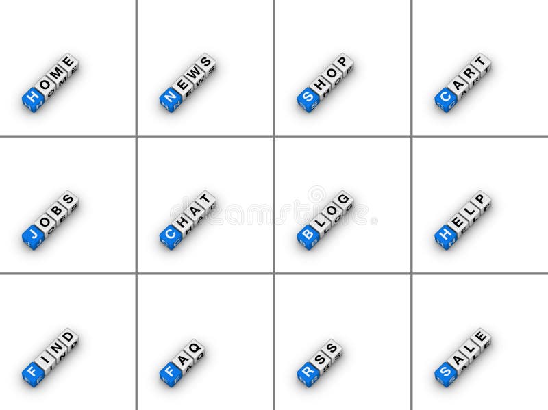 Navigation Tabs Menu Bar Header Top Website Web Site Template Vector ...